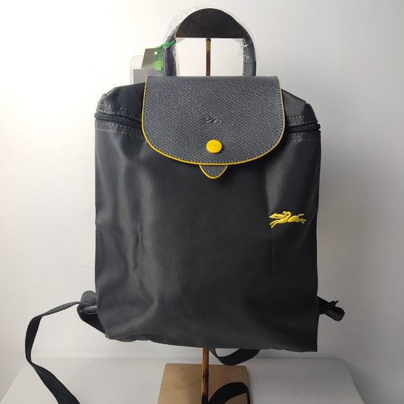 Longchamp | Bags | Longchamp Mini Le Pliage Backpack In Dark Grey ...